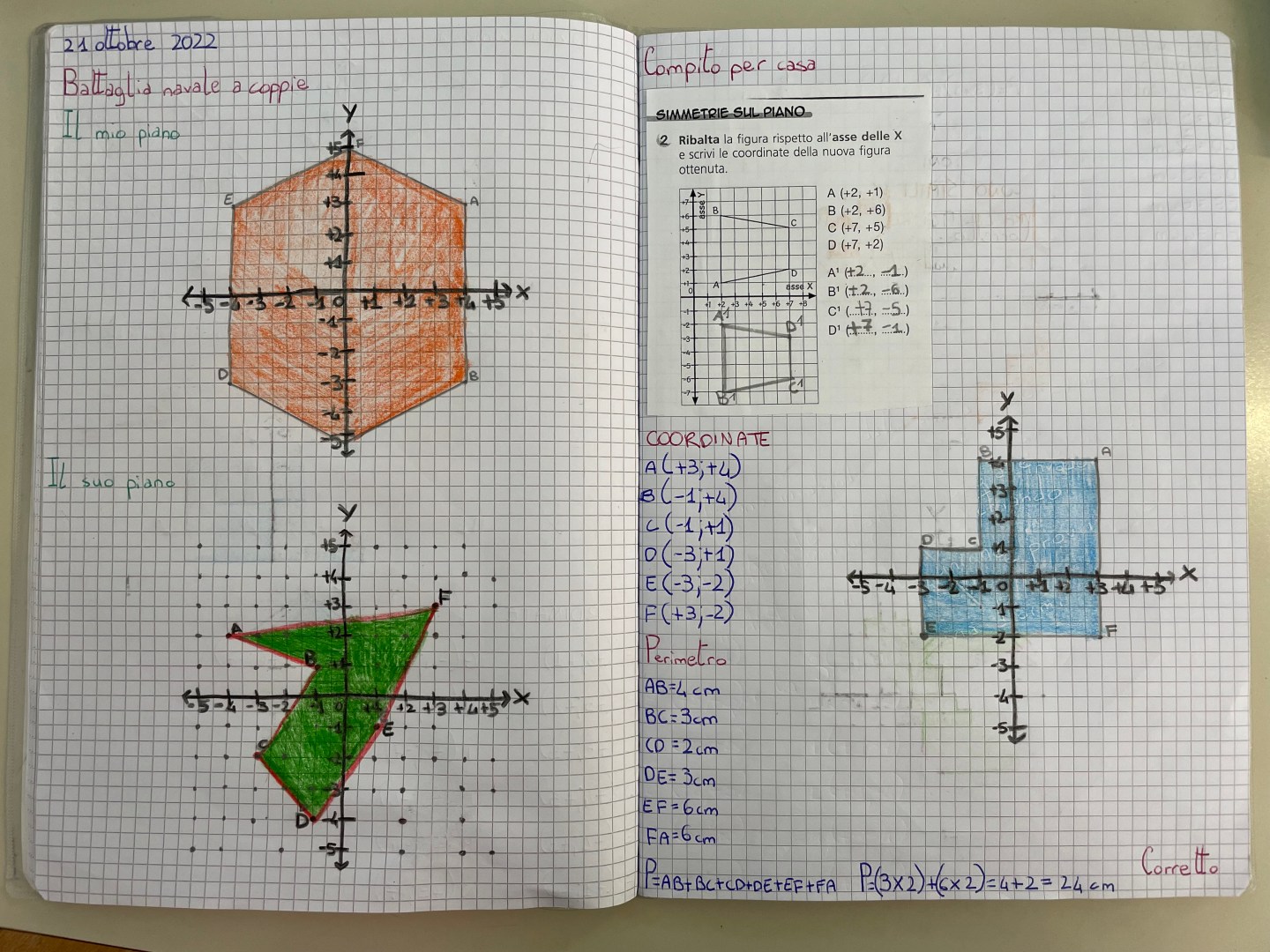 Quaderno di geometria classe 5^ – Maestra Giulia Montanari