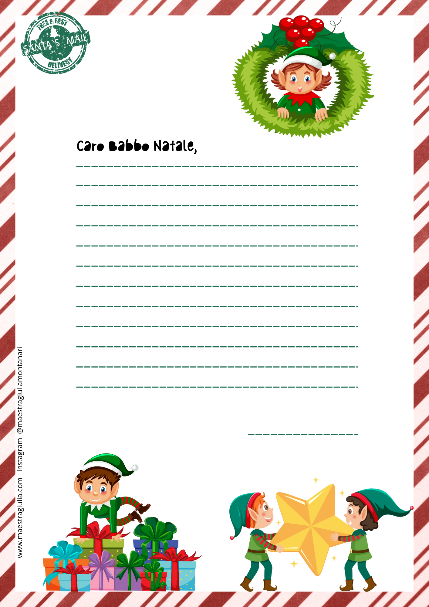 Lettera per Babbo Natale – Maestra Giulia Montanari